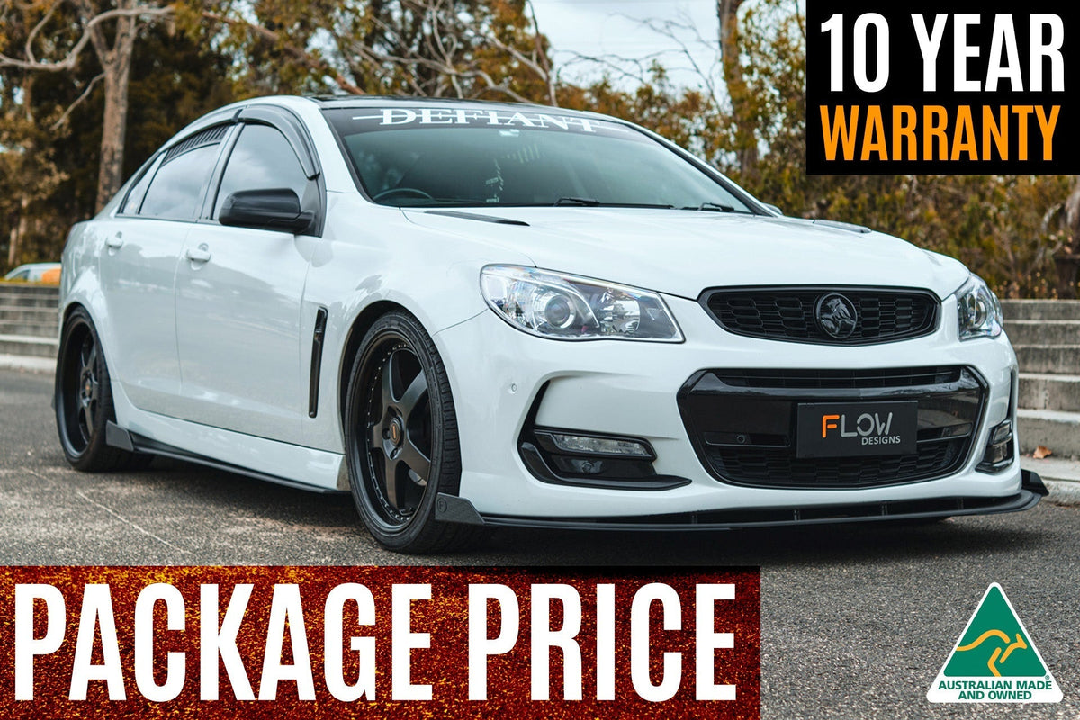 VF Commodore S2 Sedan Full Lip Splitter Set-Flow Designs — Harrys Euro